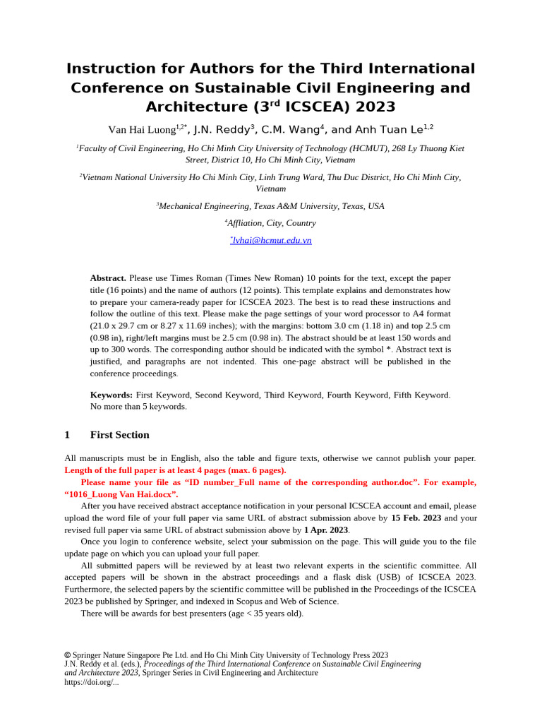 2023 ICSCEA - Full Paper Template | PDF | Computing