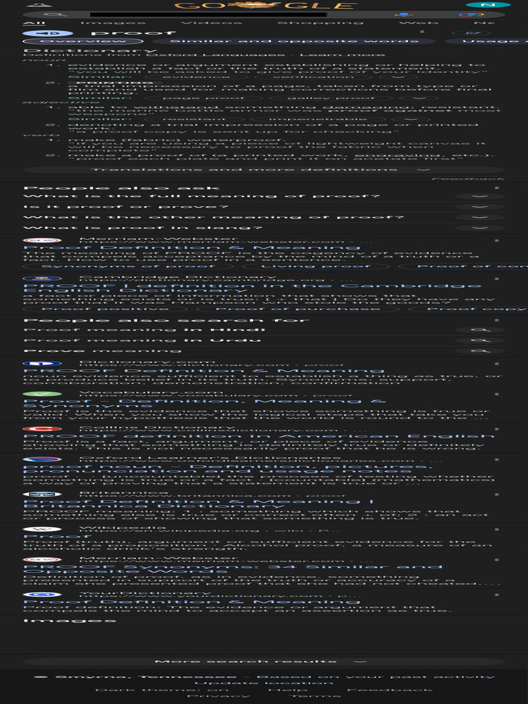 Proof Meaning - Google Search | PDF | Mathematical Proof | Evidence