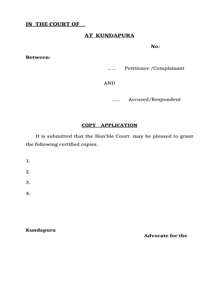 Copy Application | PDF