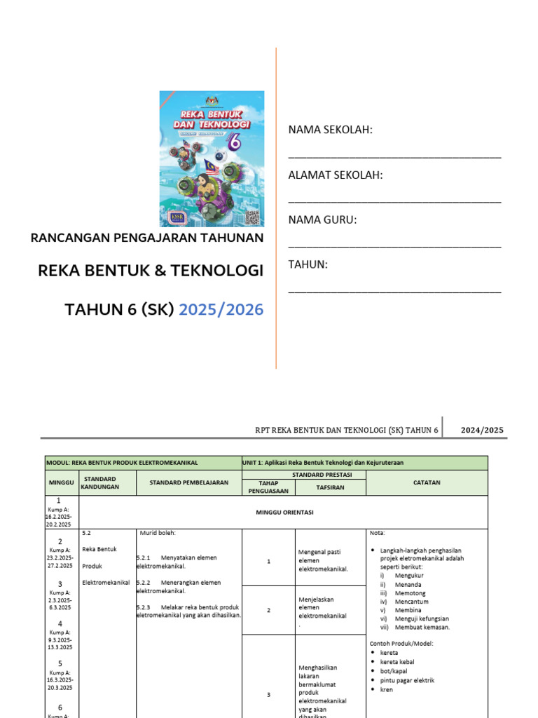 RPT RBT THN 6 (SK) 2025-2026 by Rozayus Academy (Kump A) | PDF