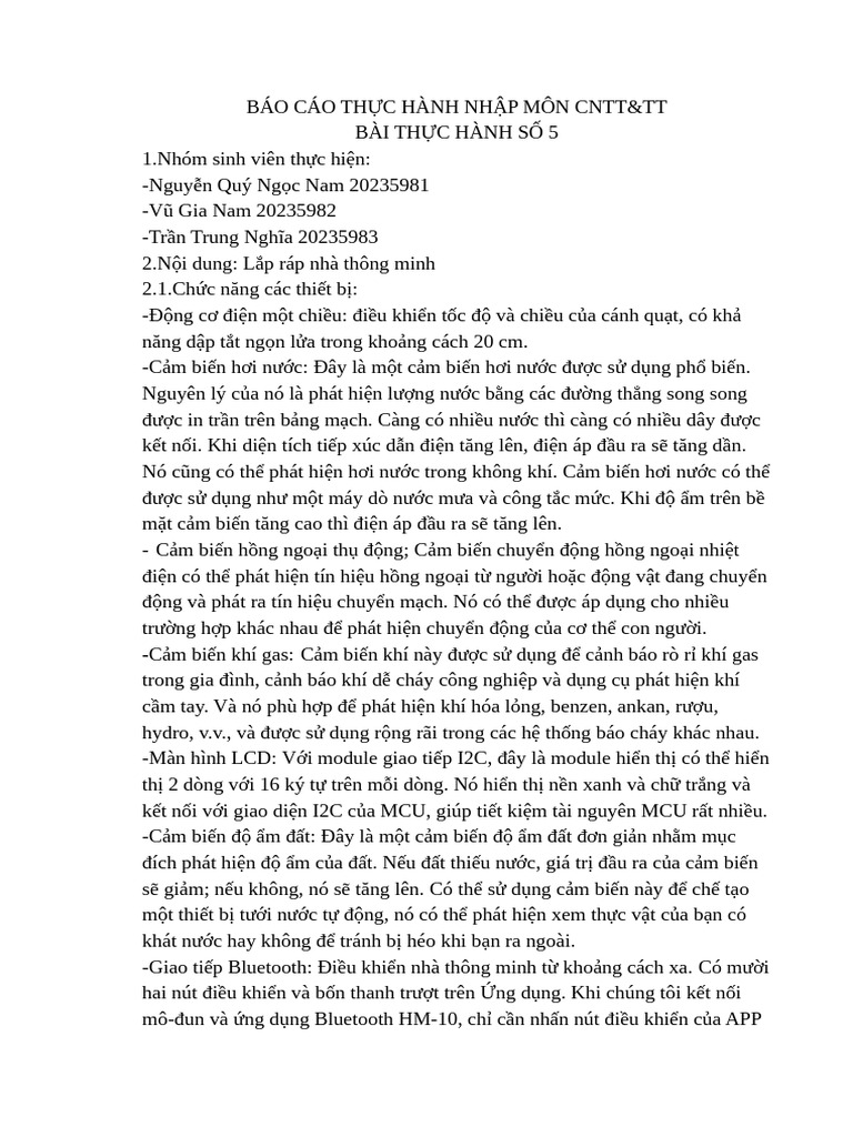 BÁO CÁO THỰC HÀNH NHẬP MÔN CNTT | PDF