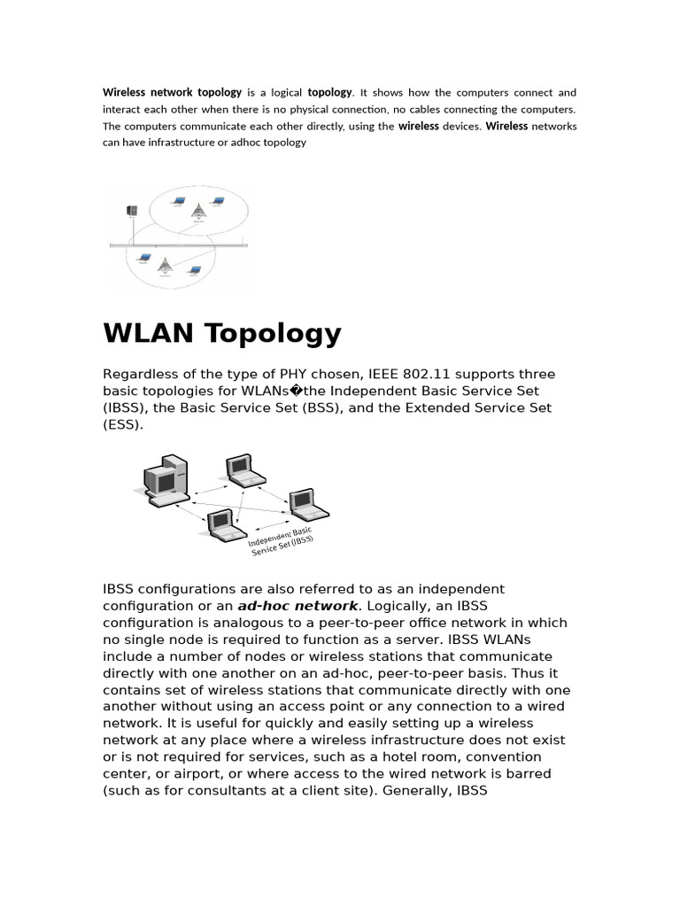 Wireless Network Topology is a Logical Topology | PDF | Wireless Lan ...