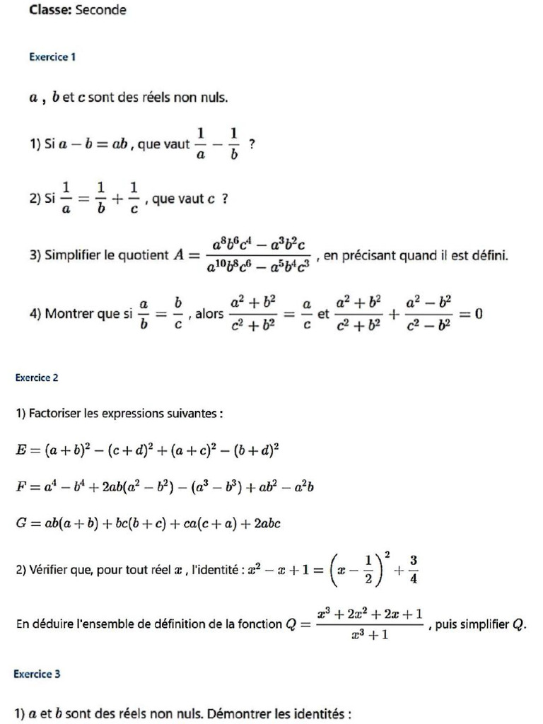 Devoir Marhs 2nde S N 1 | PDF