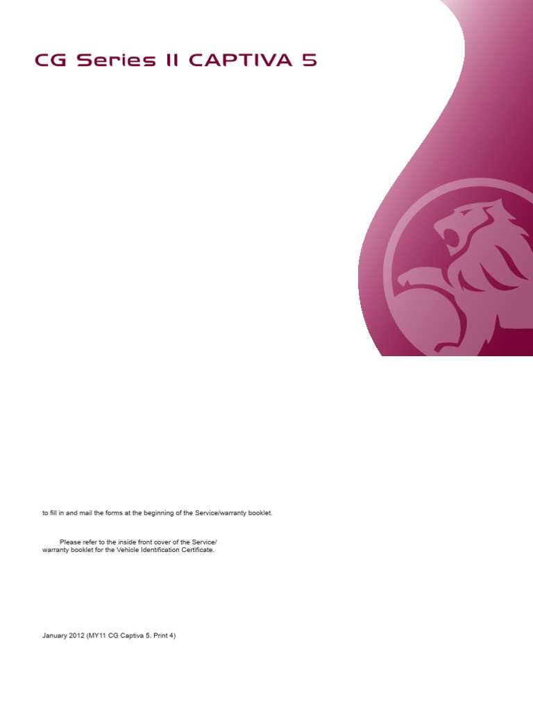 Buku Pedoman dan Petunjuk Perawatan Chevrolet Captiva 2011 | PDF | Headlamp | Vehicle Technology