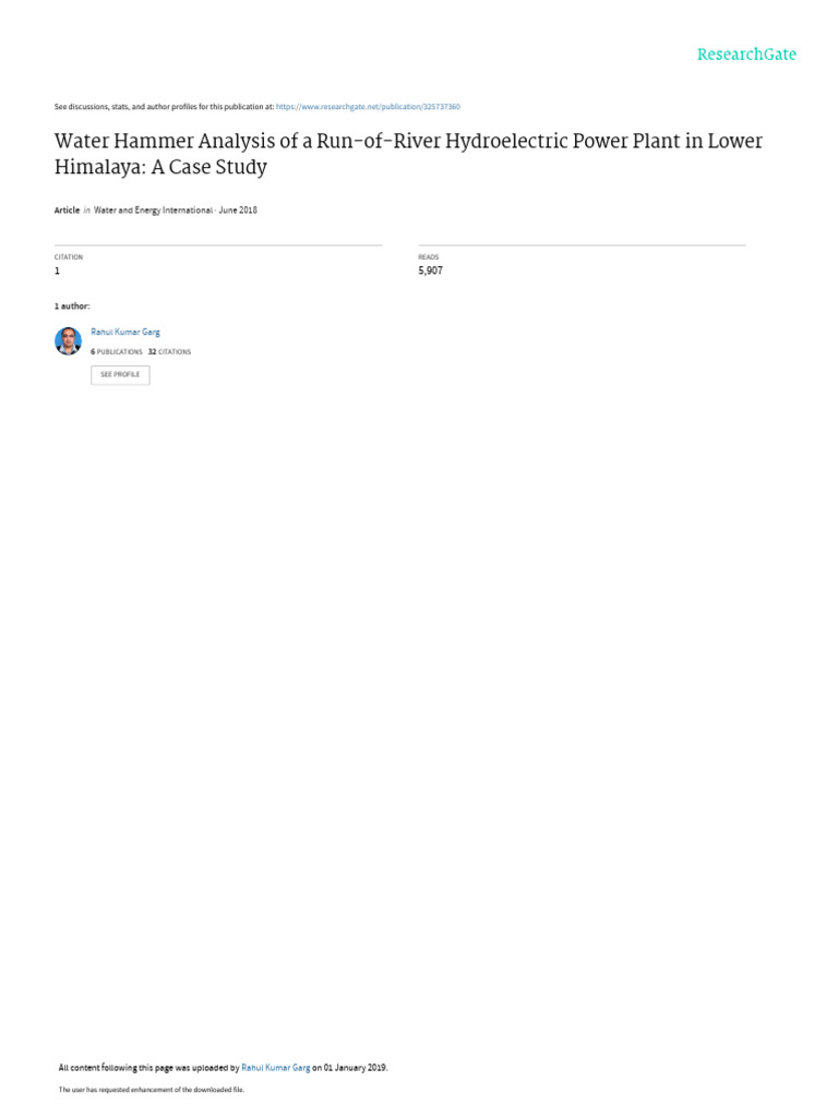 RP Paper | PDF | Hydroelectricity | Power Station