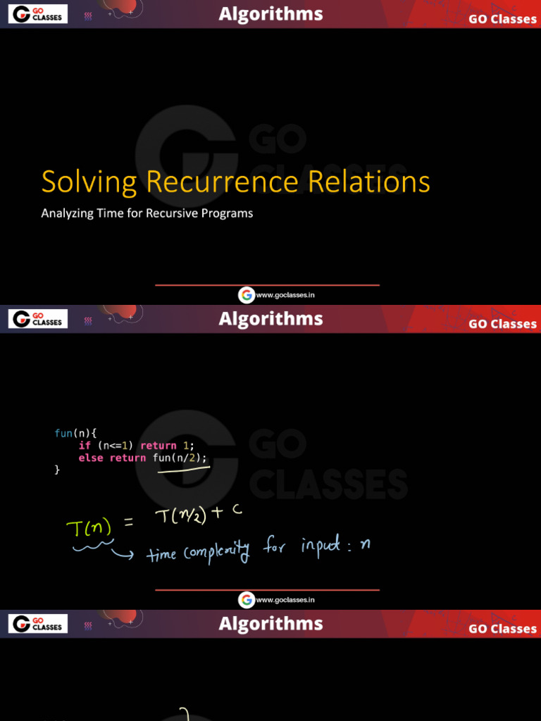 Reccurence GO | PDF