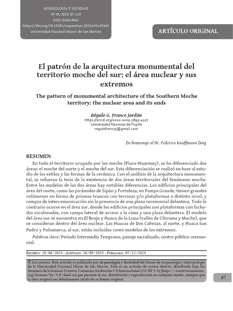 El Patron de La Arquitectura Monumental Del Territ | PDF
