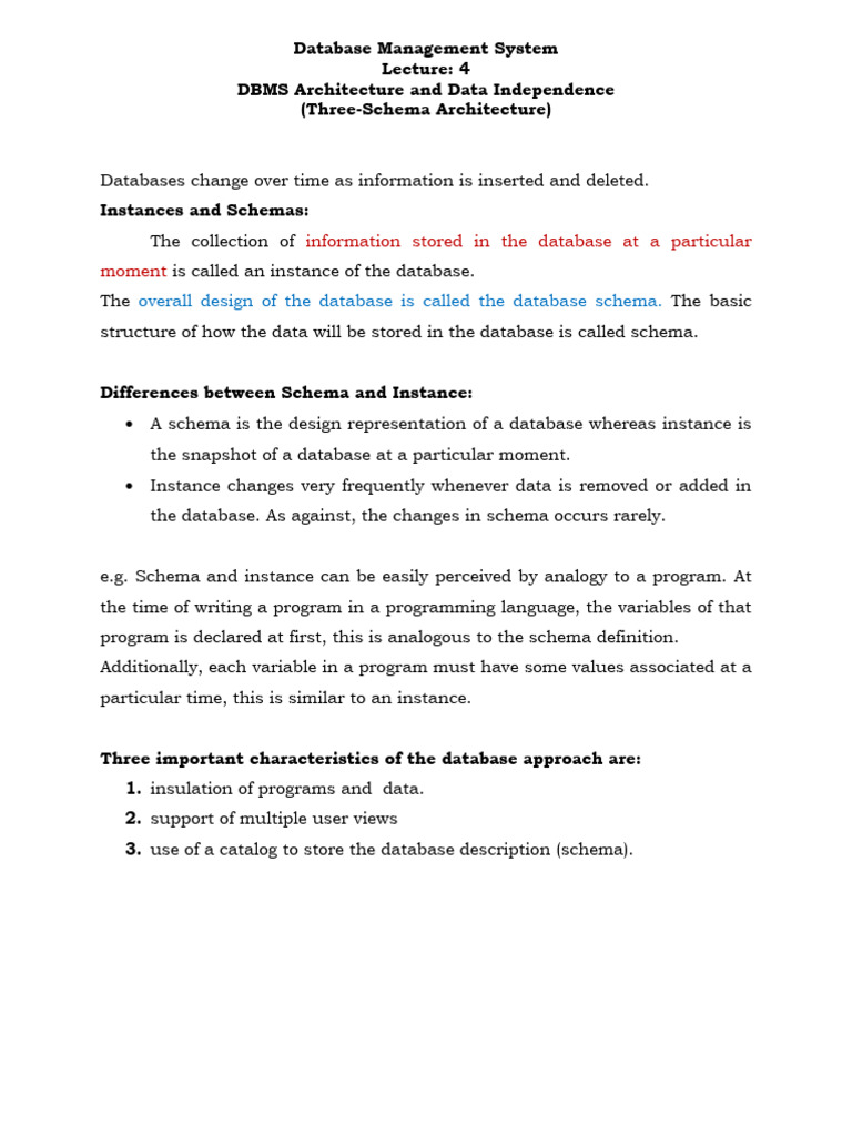 Comp202Th Lecture 5 DBMS Architecture and Data Independence | PDF ... Comp202Th Lecture 5 DBMS Architecture and Data Independence | PDF ...