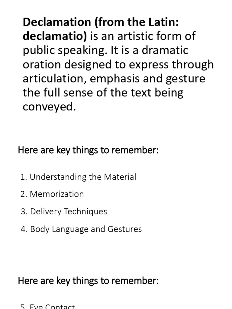 Declamation | PDF