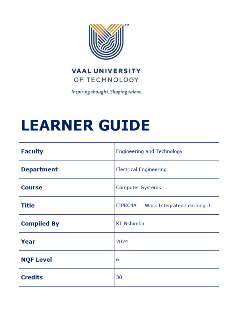 EIPRC4A WBL3 CS Learning Guide 2024-2 | PDF | Computer Security | Security