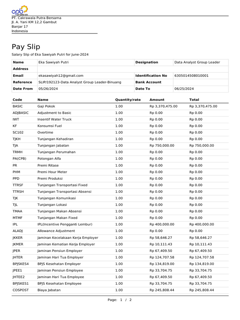 Payslip | PDF