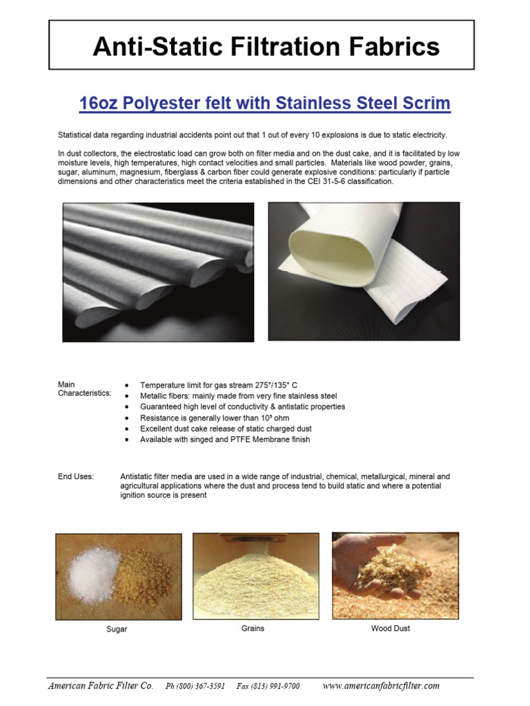 Specialty-Anti-static-materials | PDF | Textiles | Dust