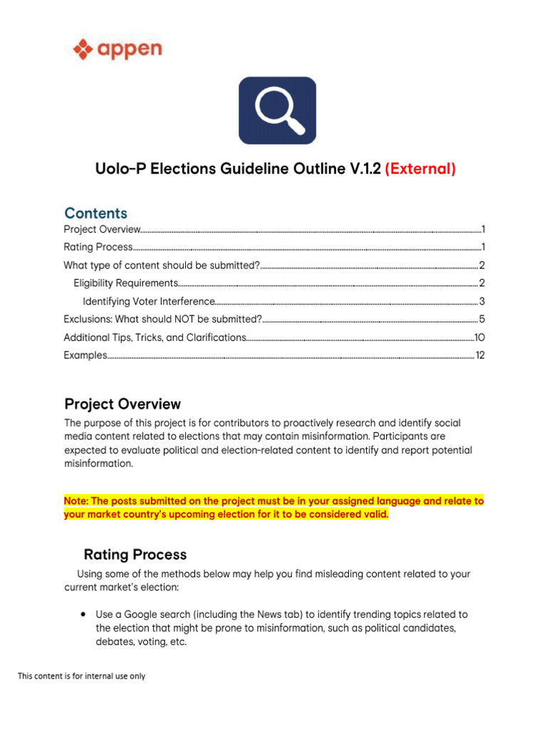Uolo-P Election Guidelines Outline 07.11.2024 | PDF