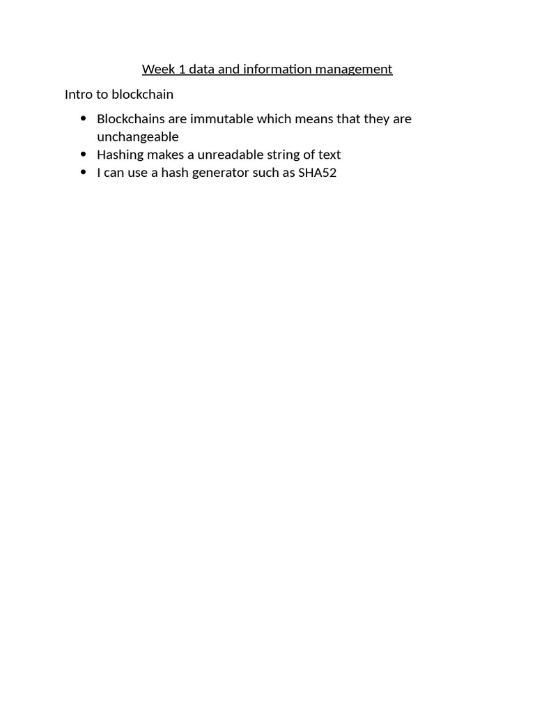 Week 1 Data and Information Management | PDF