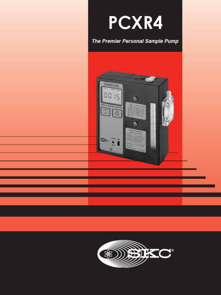 SKC Air Sampler 224-PCXR4 User Manual | PDF | Pump | Electromagnetic Interference