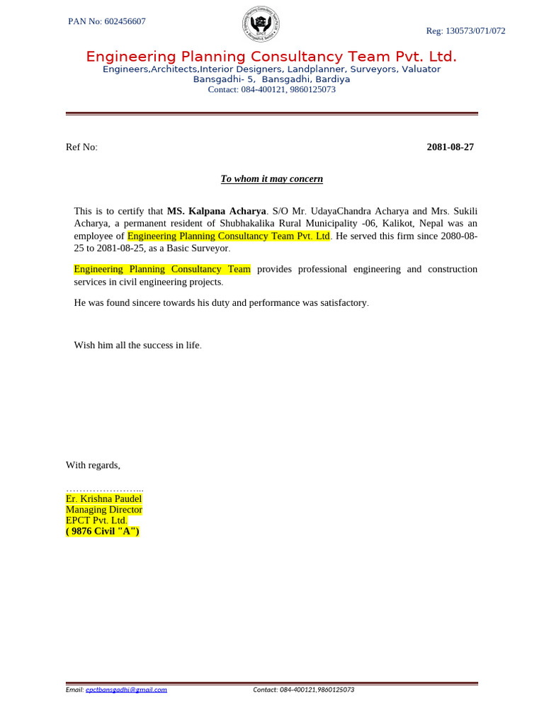 exp letter (1) (1) | PDF