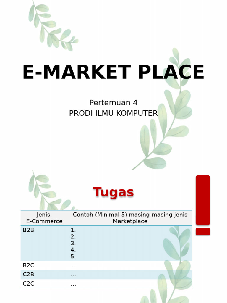 3. E-Marketplace Tugas | PDF