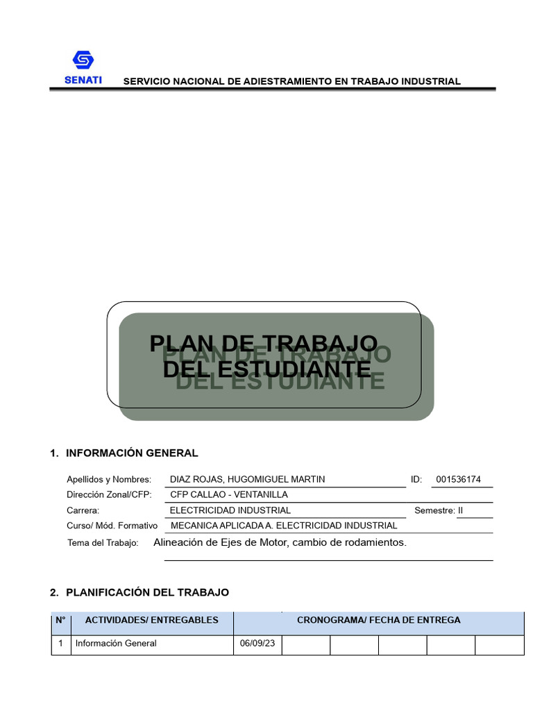 Eeid Eeid-209 Formatoalumnotrabajofinal | PDF | Rodamiento (Mecánico) | Eje