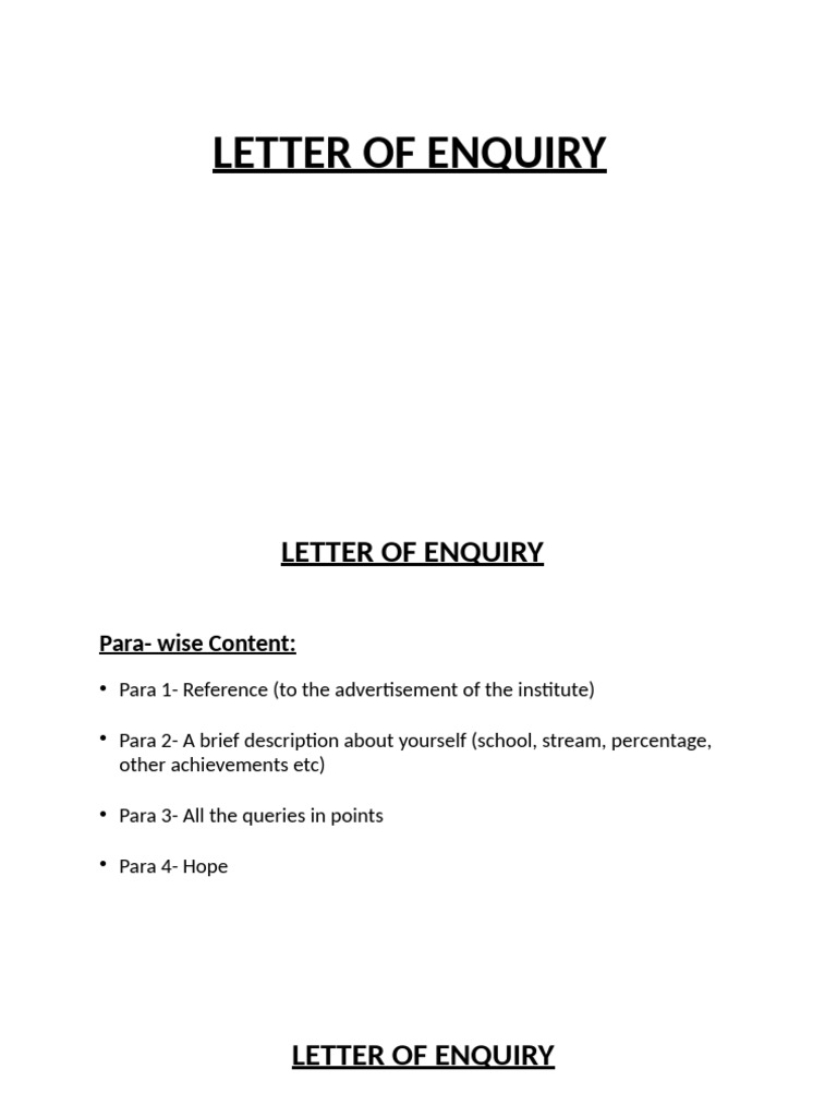 Letter of Enquiry (2024-25) | PDF