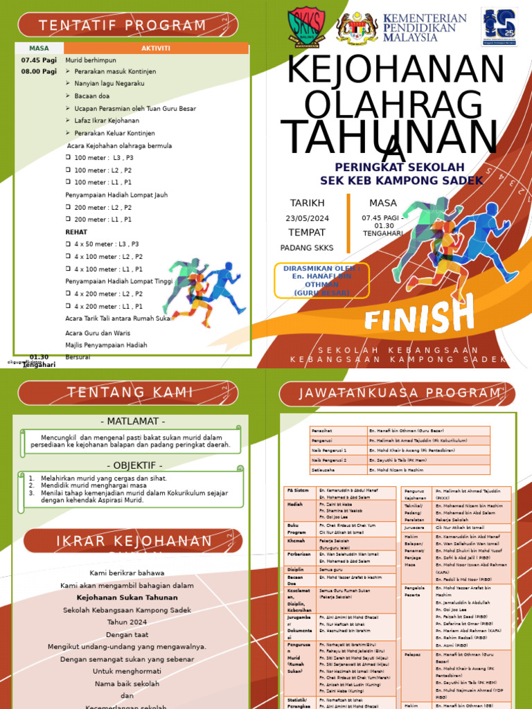 BUKU PROGRAM SUKAN 2024 SKKS | PDF