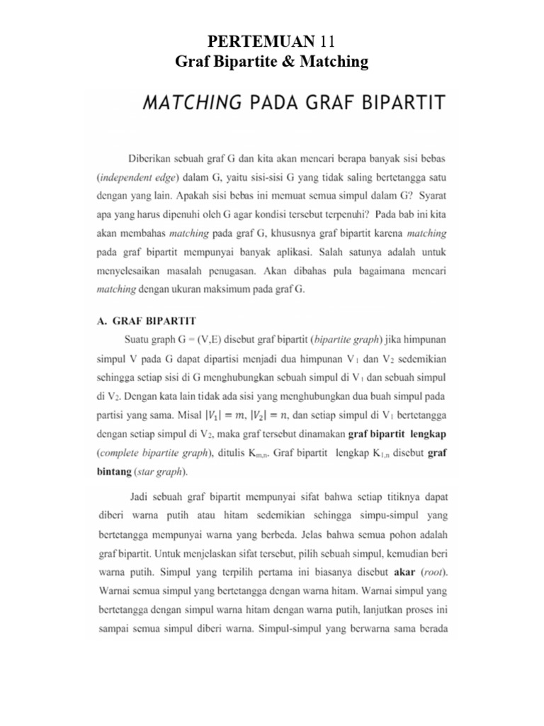 Graf Bipartite Matching | PDF