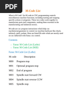 Fanuc G and M Code List PDF | PDF | Numerical Control | Software ...