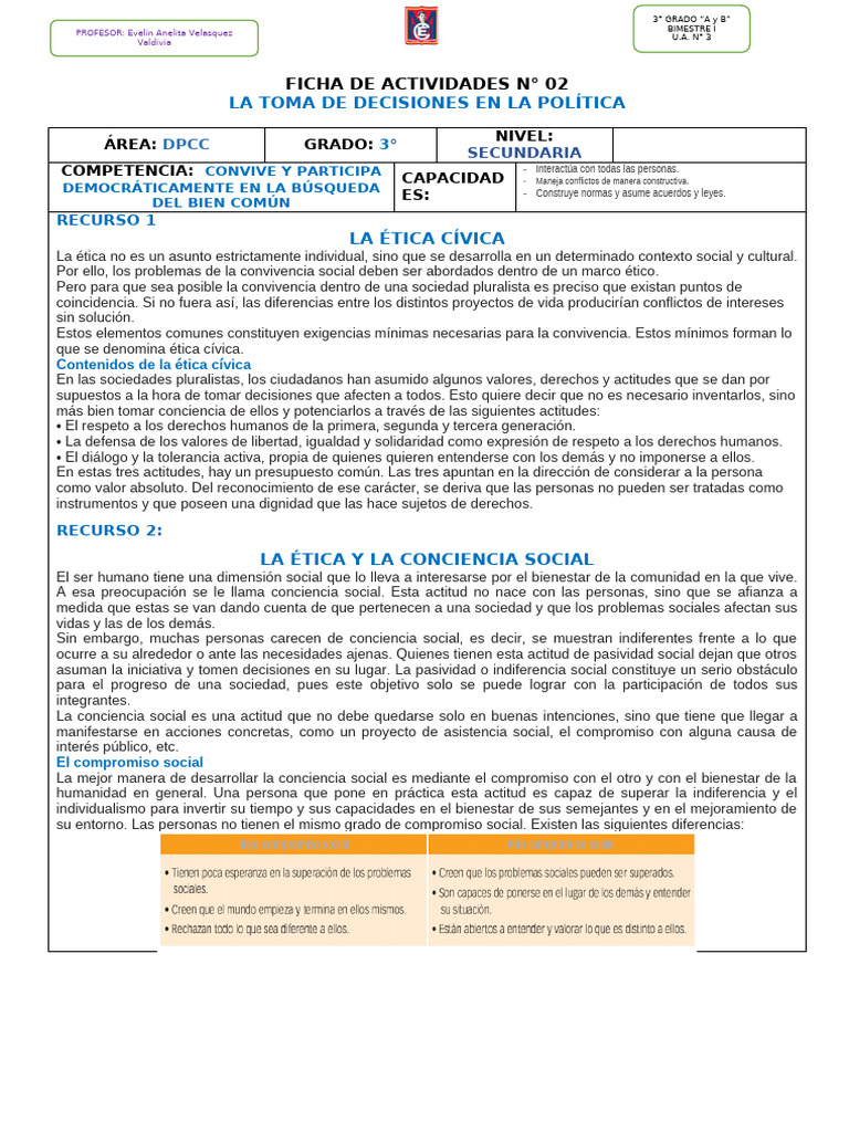 FICHA -DPCC 3ro | PDF | Justicia | Crimen y violencia