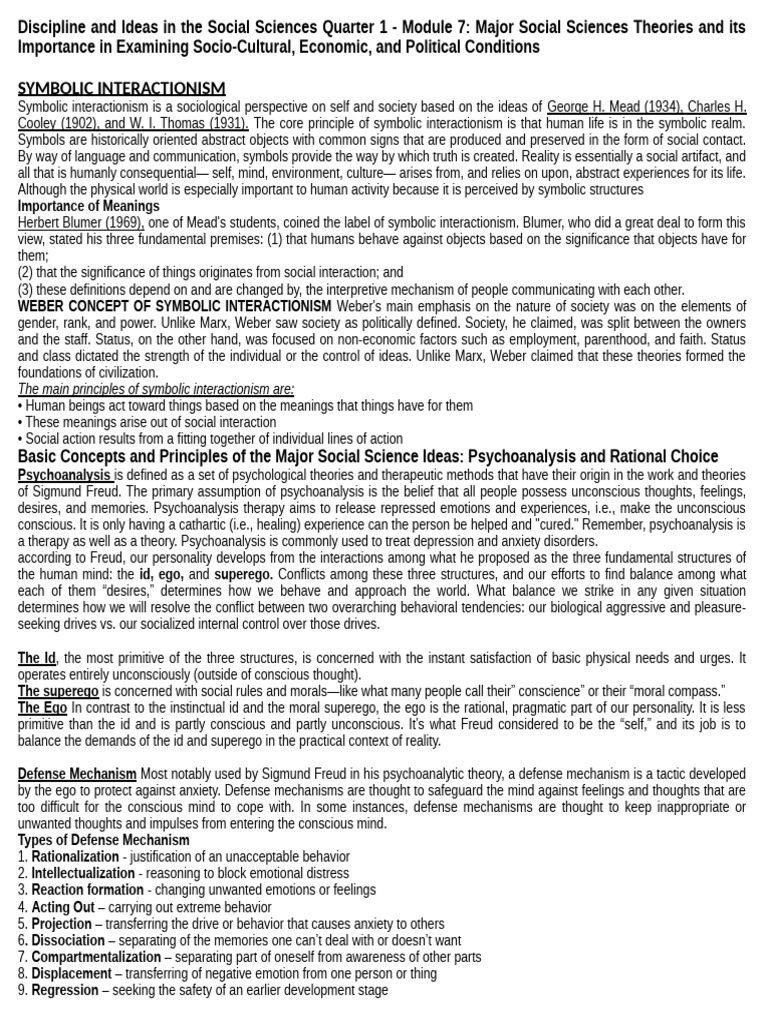 DISS MOD2 | PDF | Id | Psychoanalysis