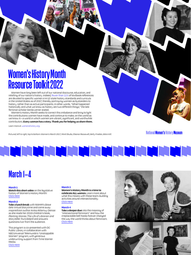 NWHM Women's History Month Resource Toolkit 2022 - 1 | PDF | Feminism ...