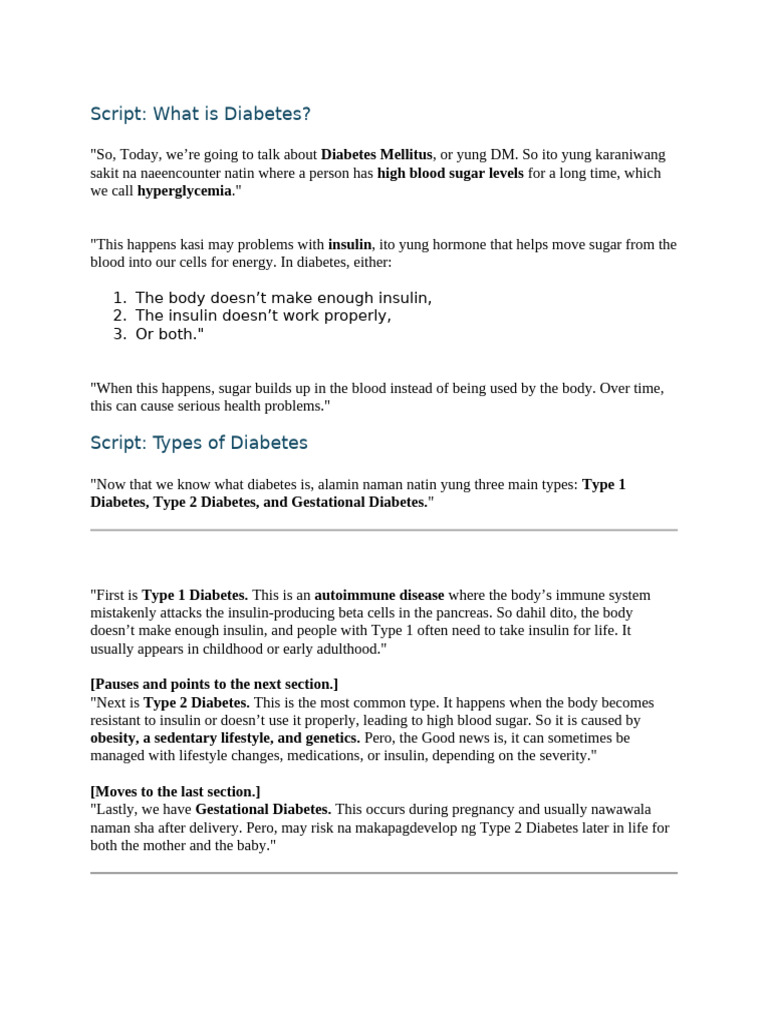 SCRIPT NDT | PDF | Diabetes | Hyperglycemia