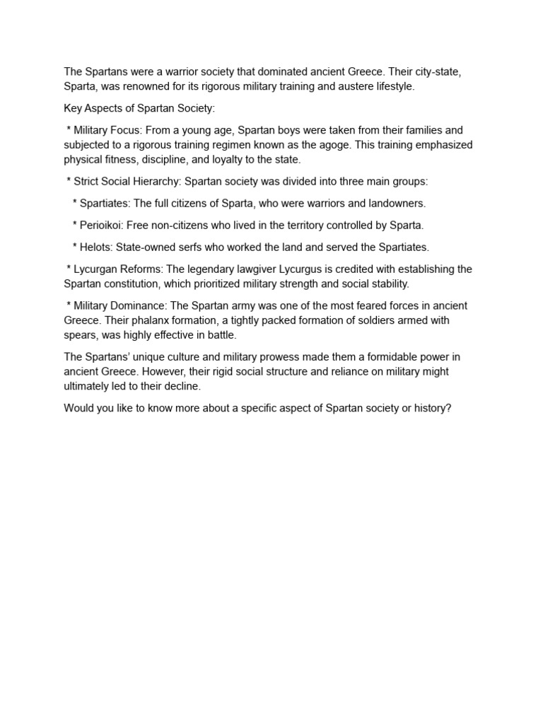 The Spartans | PDF