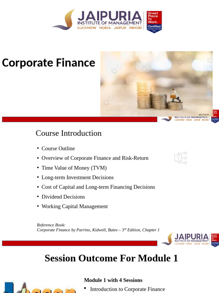 Corporate Finance Module 1 Ver7.0 | PDF | Capital Asset Pricing Model ...