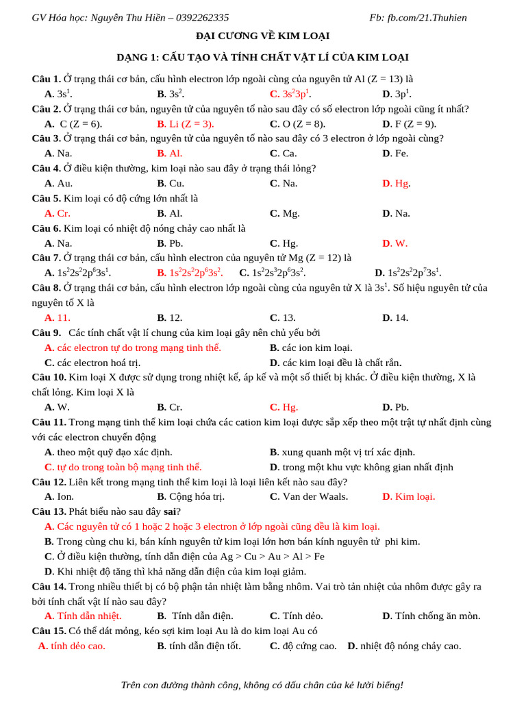 DC Ve Kim Loai | PDF