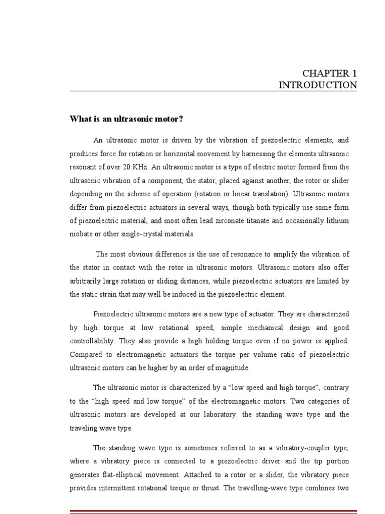 Understanding Ultrasonic Motors | PDF