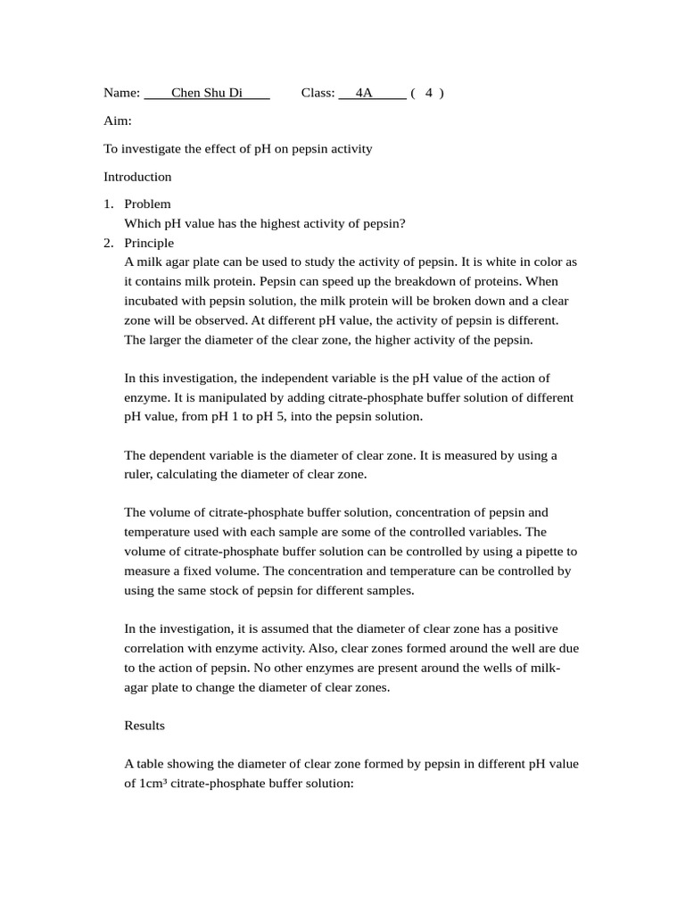 Bio lab report | PDF | Buffer Solution | Ph