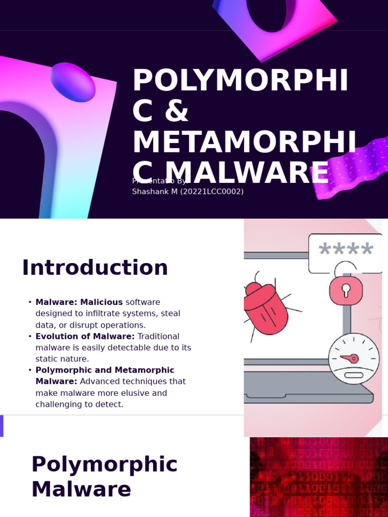 Polymorphic & Metamorphic Malware | PDF | Malware | Crime Prevention