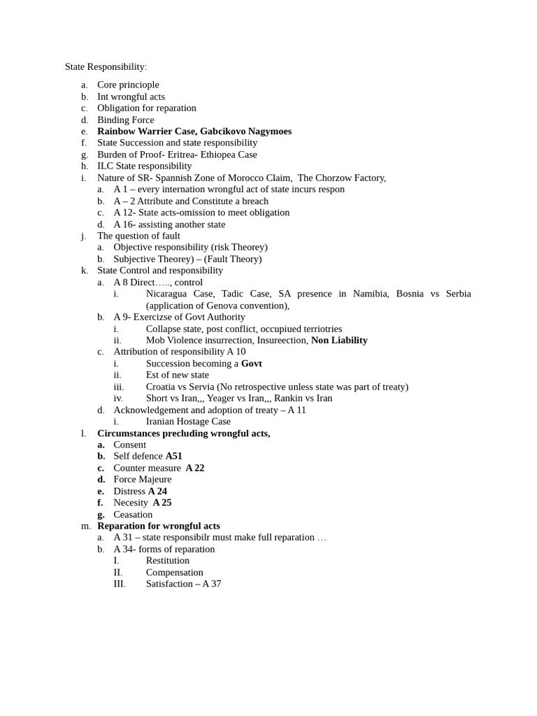 State Responsibility | PDF