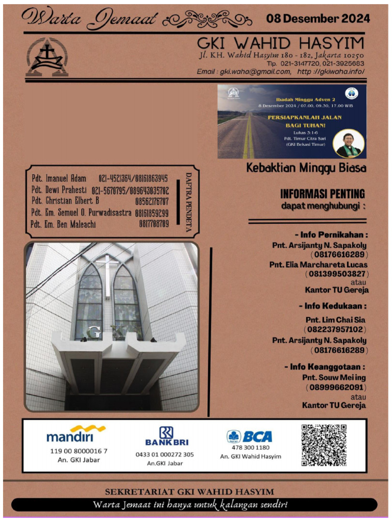 Warta Email GKI Waha 2024-12-08E | PDF