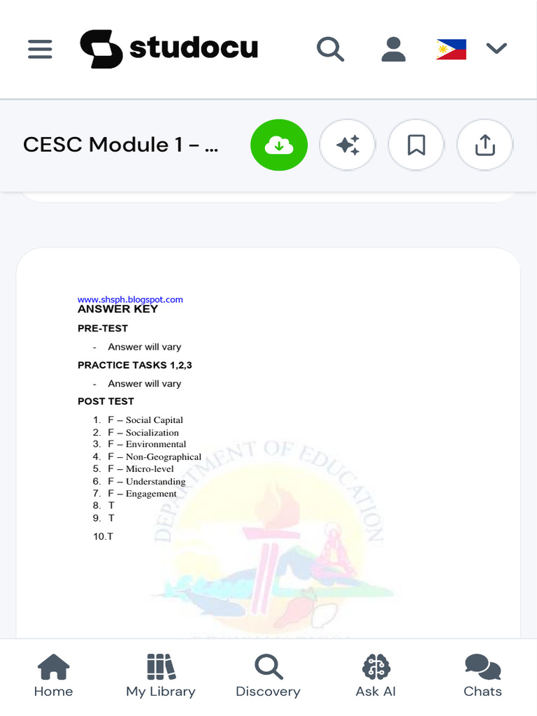CESC Module 1 - Community Engagement, Solidarity | PDF