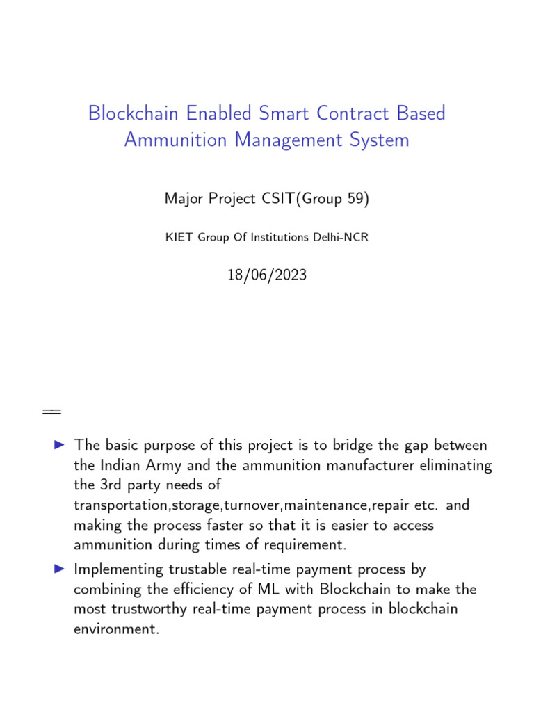 Beamer Presentation | PDF