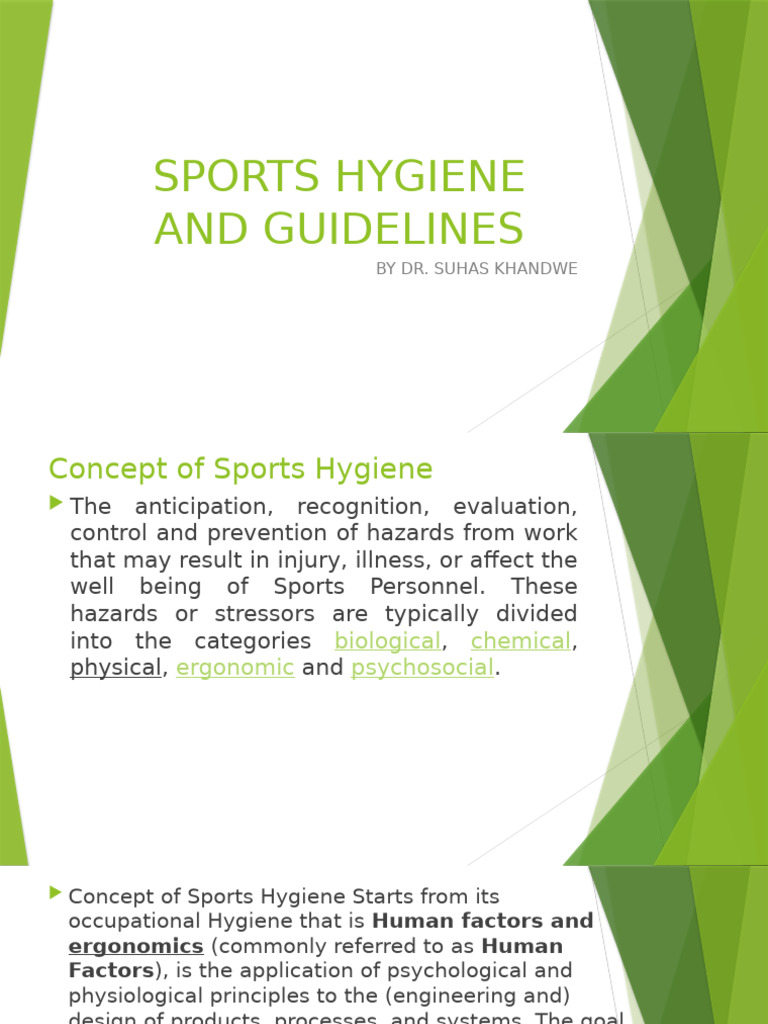 Sports Hygiene | PDF | Human Factors And Ergonomics | Hygiene