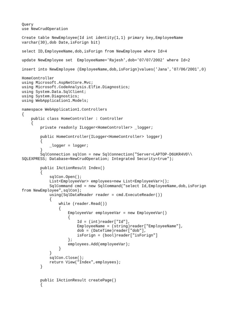 TodayCrud | PDF | Parameter (Computer Programming) | Computer Programming