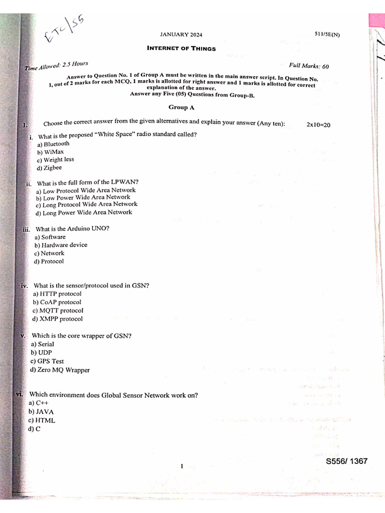 West Bengal 5th Sem 2024 Question Paper | PDF