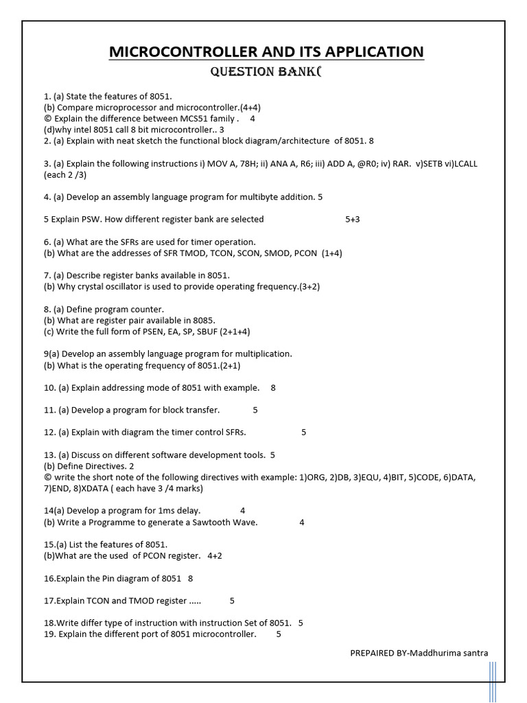 West Bengal 4th Sem 2024 Question Paper | PDF | Microcontroller ...