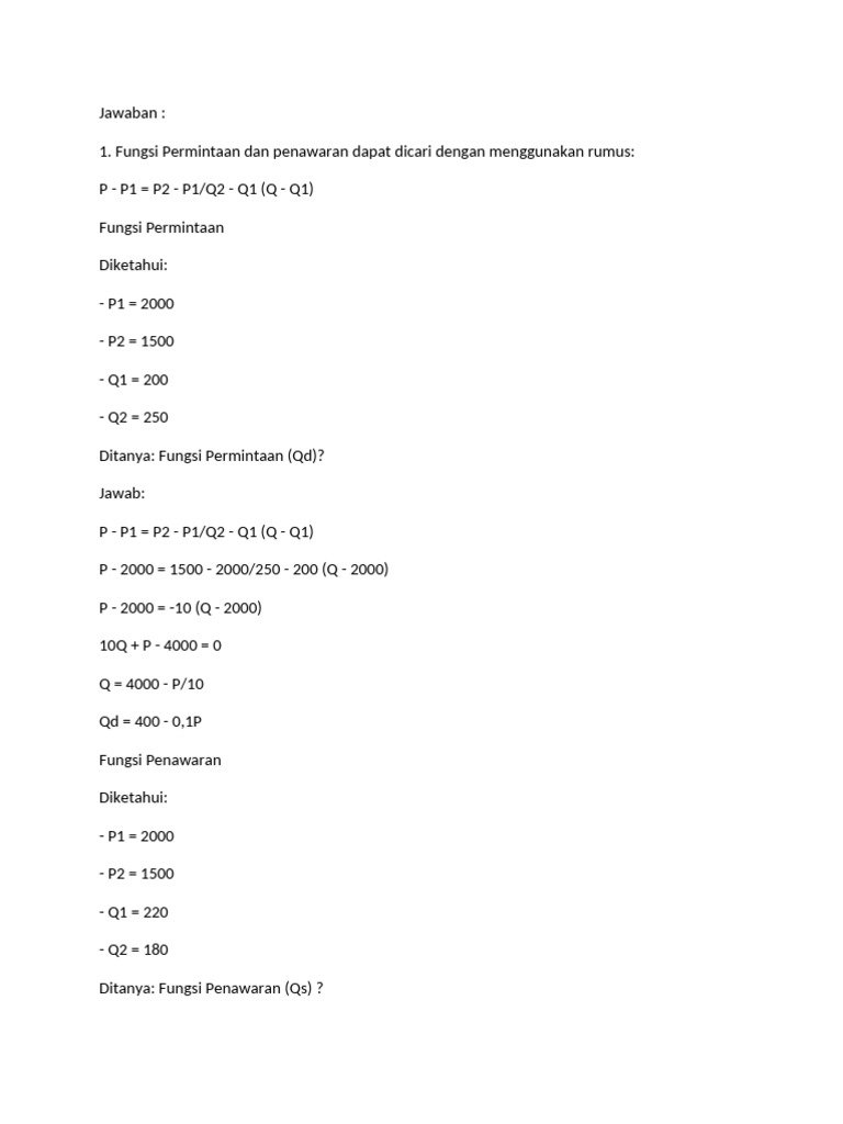 Diskusi 4 Matematika Ekonomi | PDF