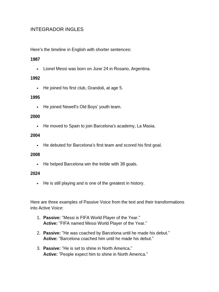 Integrador Ingles | PDF