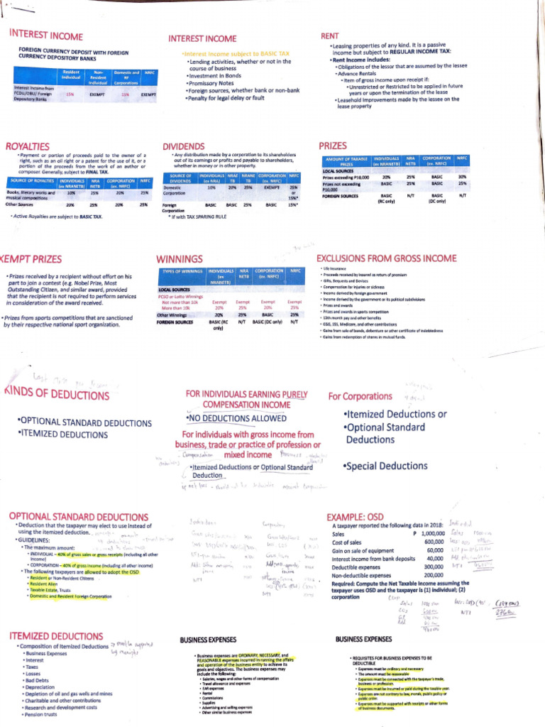 CTT Reviewer | PDF | Expense | Tax Deduction