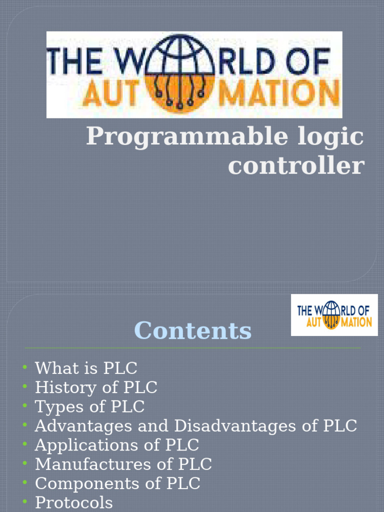 PLC Training | PDF | Programmable Logic Controller | Central Processing Unit