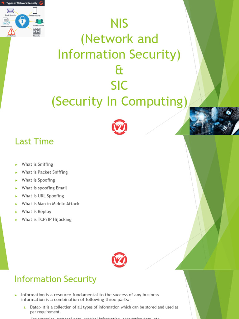 220246-NIS Unit 1 Lecture 5 | PDF | Information Security | Security