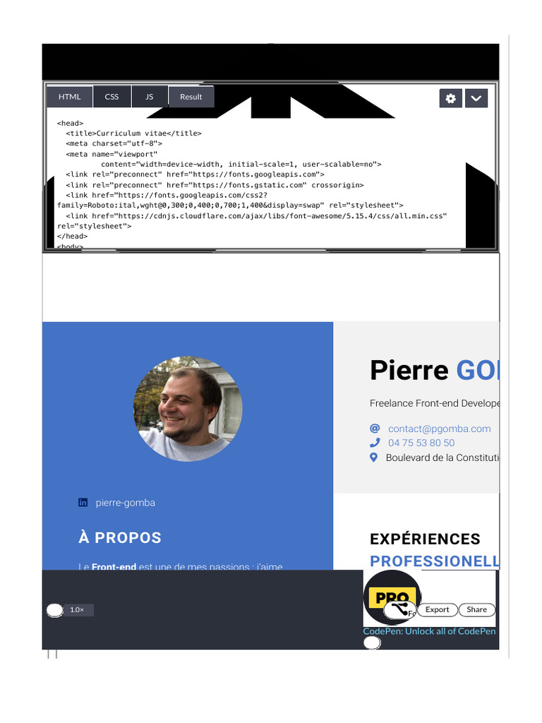 CV en HTML | PDF